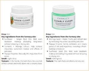 Battle of Cleaning Balms: Farmacy Green Clean vs. Clearly Clean